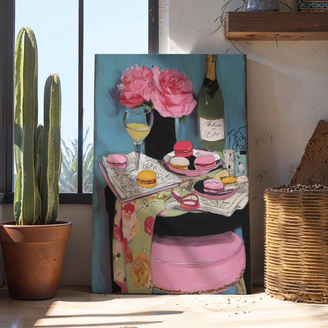 Parisian Macaron Still Life, Pink Coquette Room Decor, Romantic ...