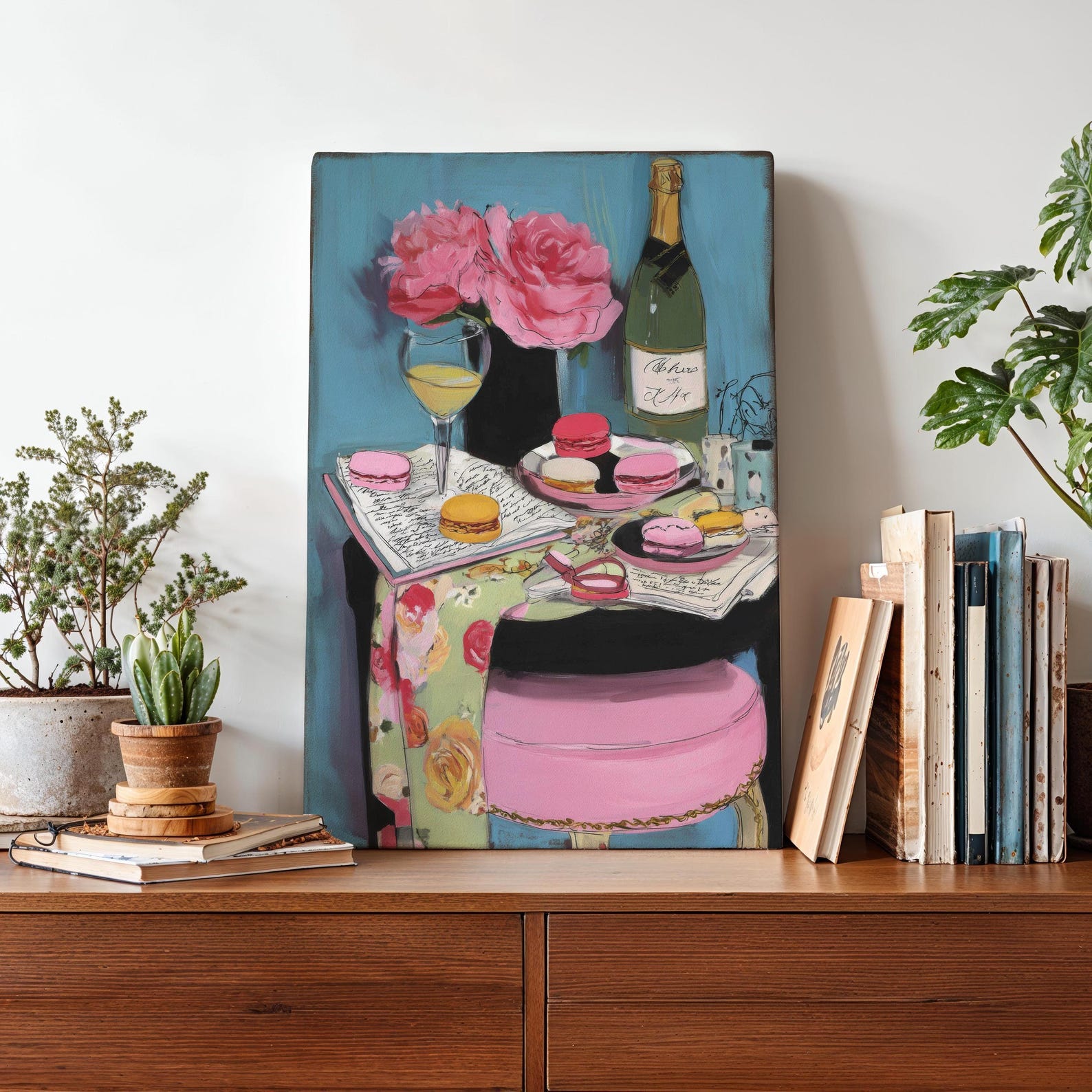 Parisian Macaron Still Life, Pink Coquette Room Decor, Romantic ...