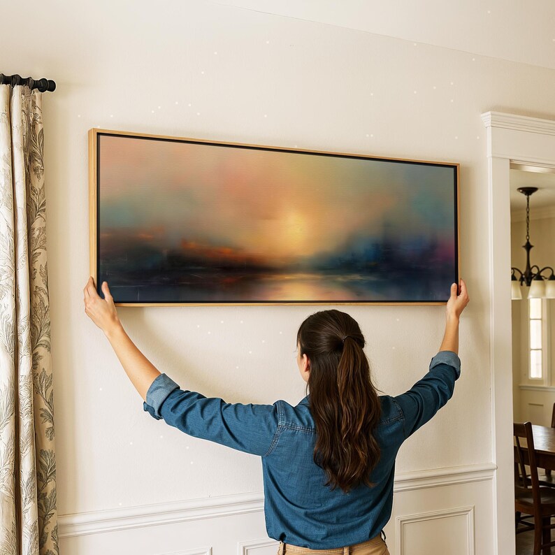 Framed Abstract Landscape Print: Modern Minimalist Wall Art - Etsy