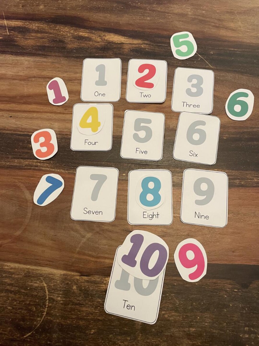 Matching Numbers Cards for Preschoolers - Etsy