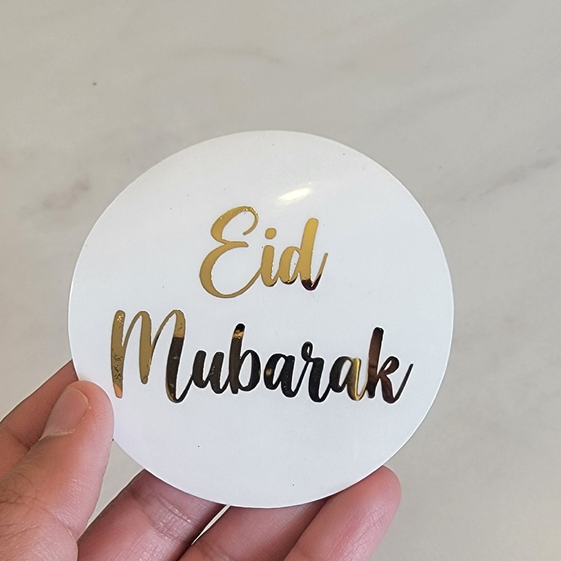 Eid Mubarak Stickers, Eid Stickers With Gold, Silver, or Rainbow ...