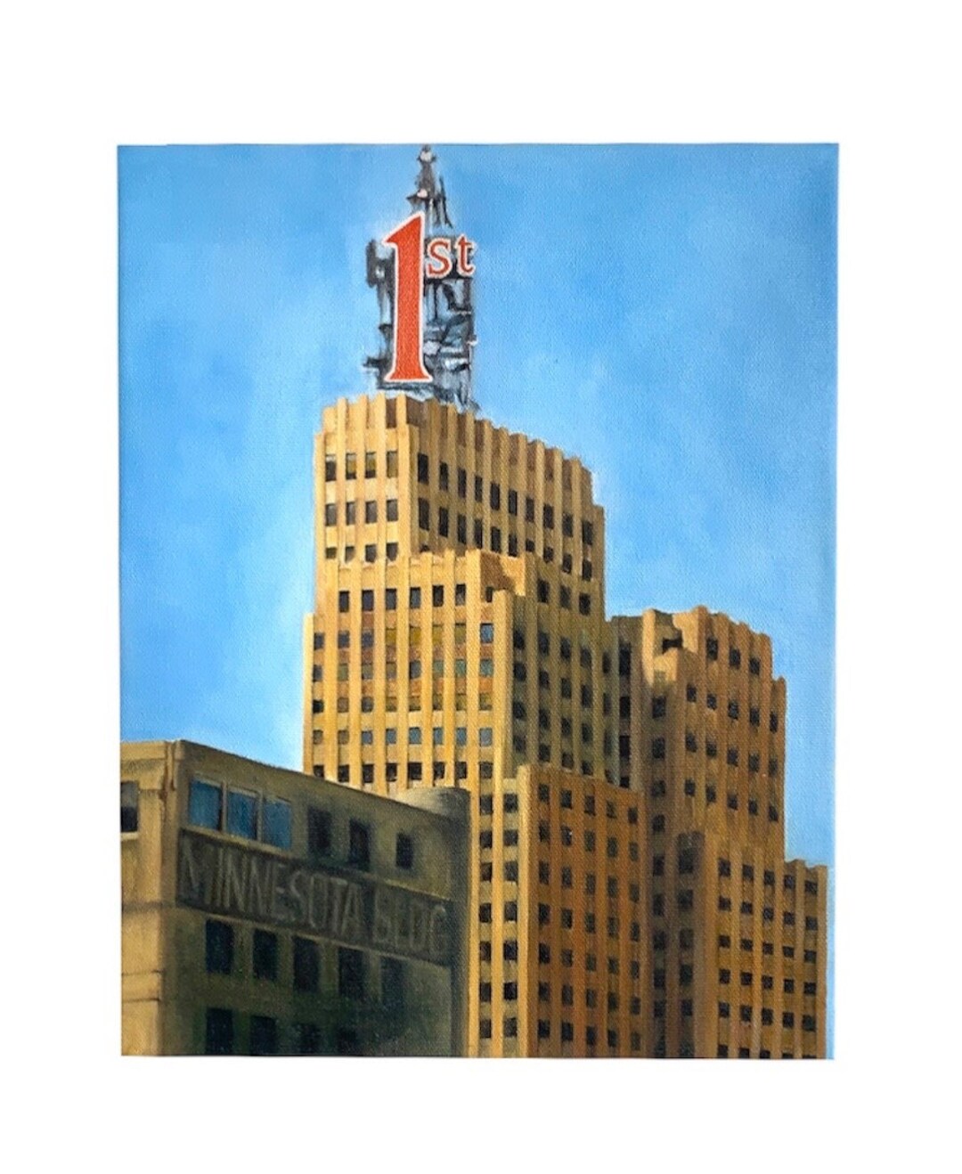 First National Bank, Saint Paul. Print of Original Artwork. 8.5”x11 ...