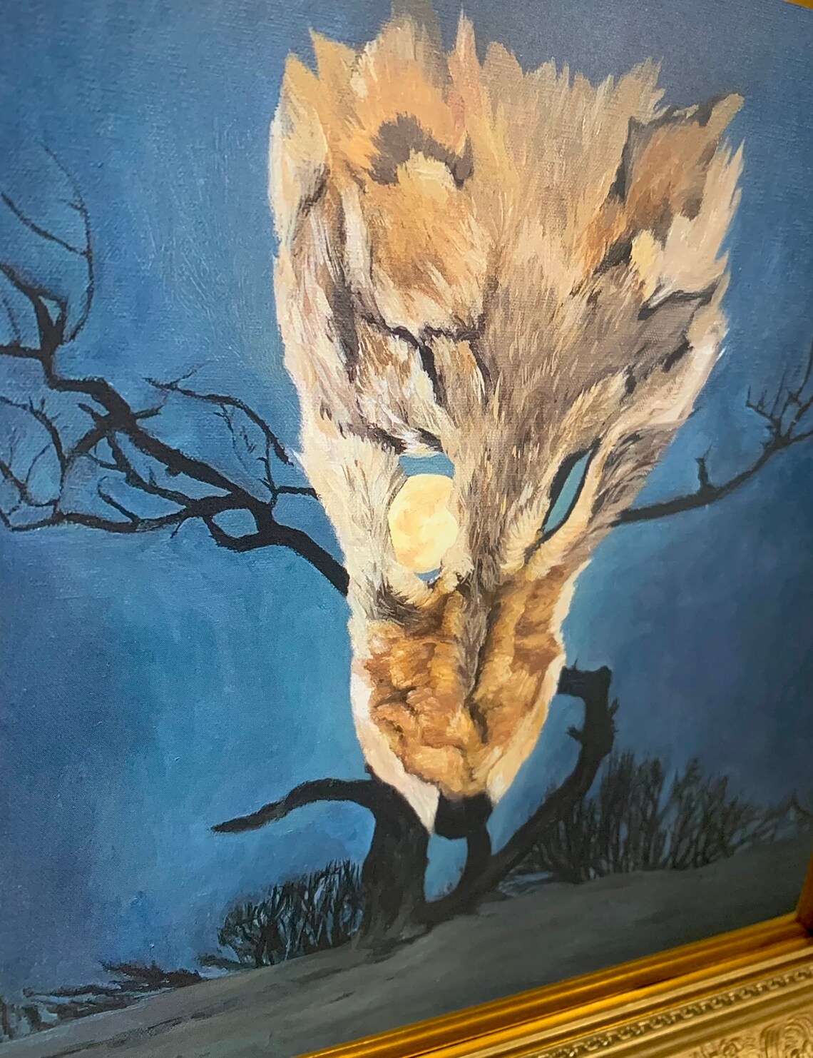 Coyote Moon. Print of original artwork. | Etsy