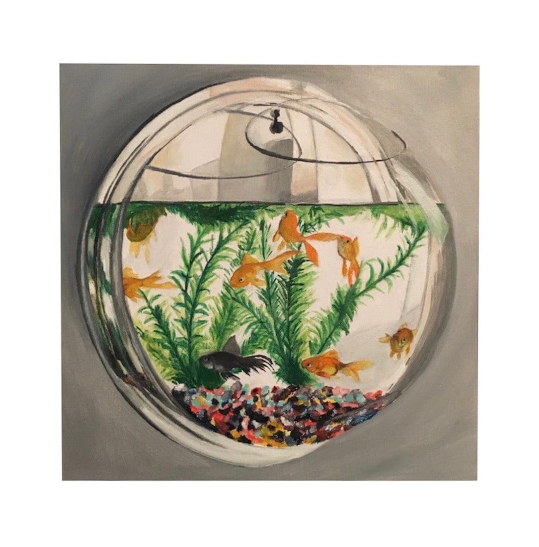 Fishbowl on the Wall. Print of Original Painting. - Etsy