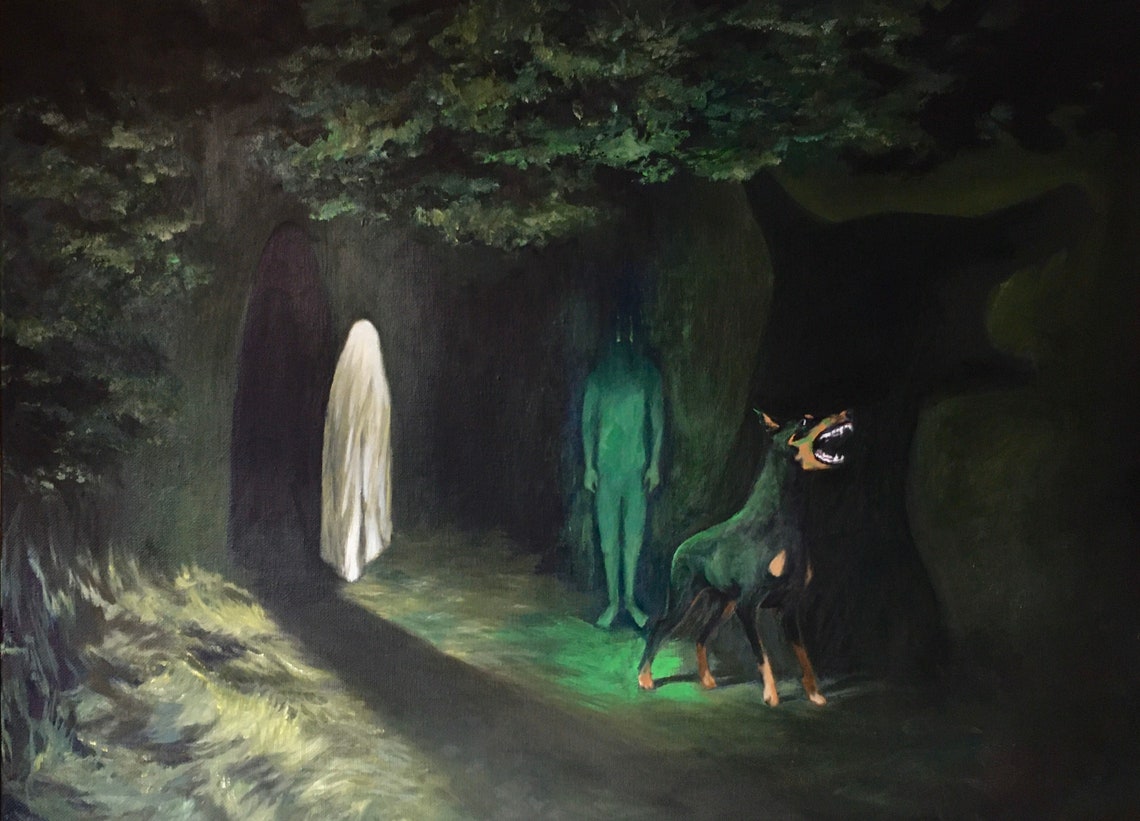 Cryptids. Art Print of Original Painting. Halloween Art Print. - Etsy