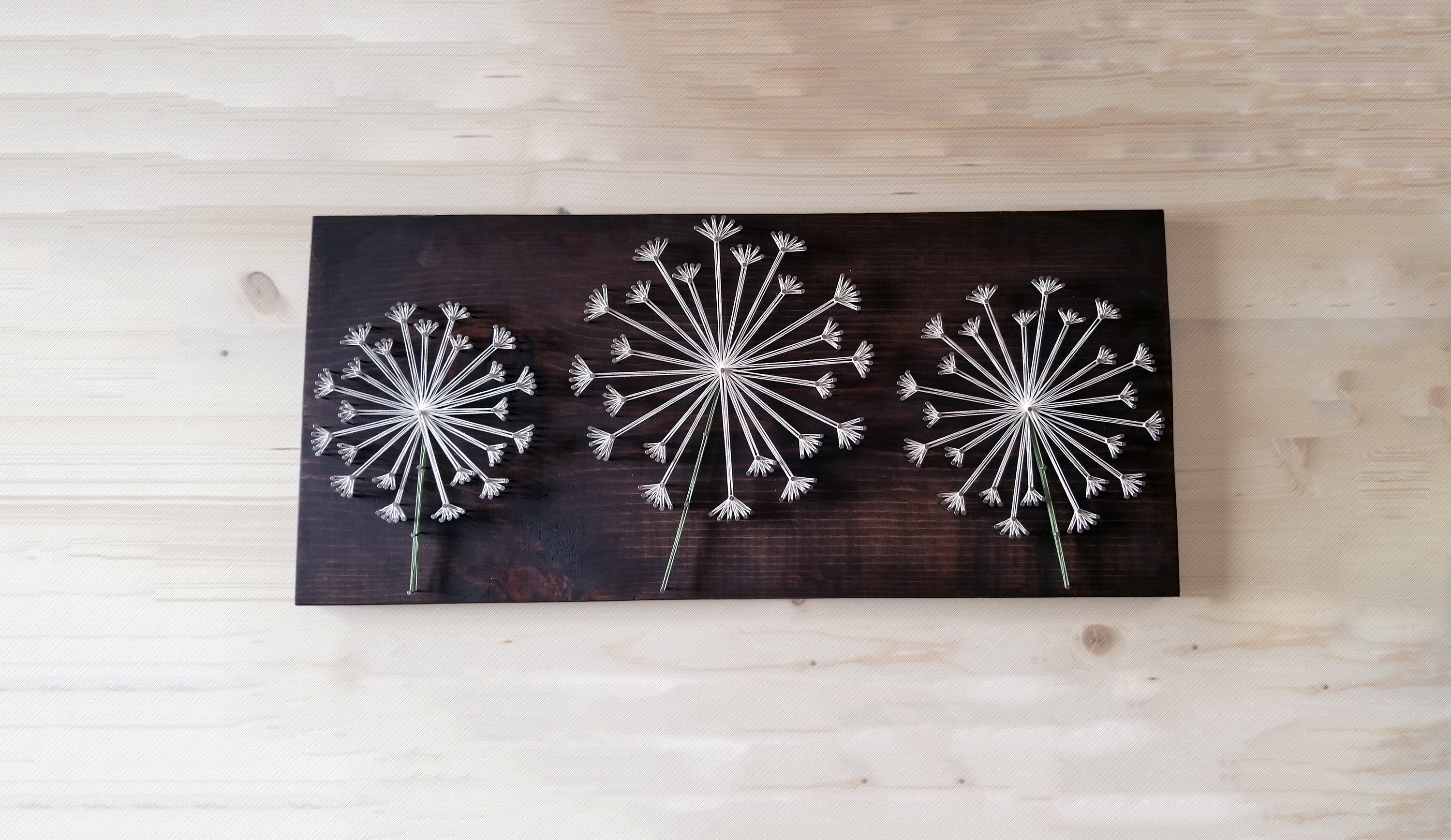 Dandelion String Art / Flower Decor / Dandelion Sign / Flower | Etsy