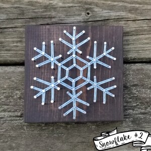 Snowflake String Art / Christmas Decorations / Holiday Decor / - Etsy
