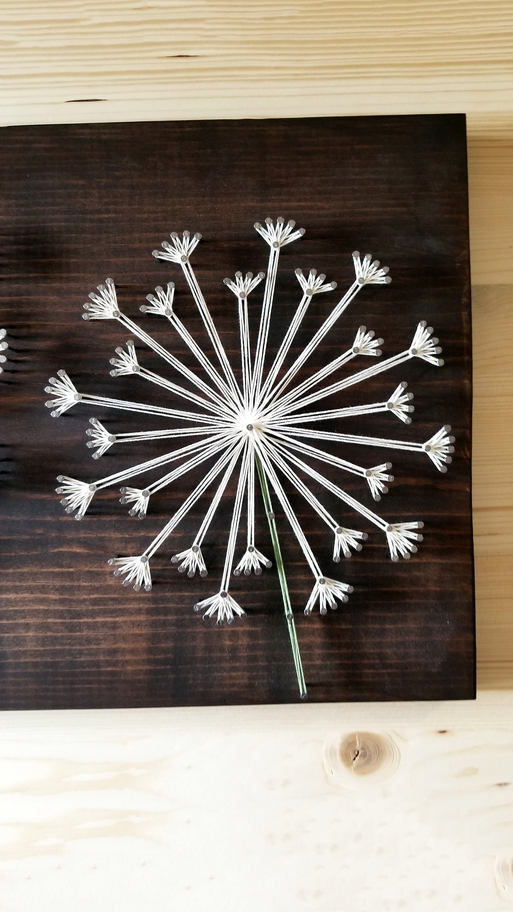 Dandelion String Art / Flower Decor / Dandelion Sign / Flower | Etsy