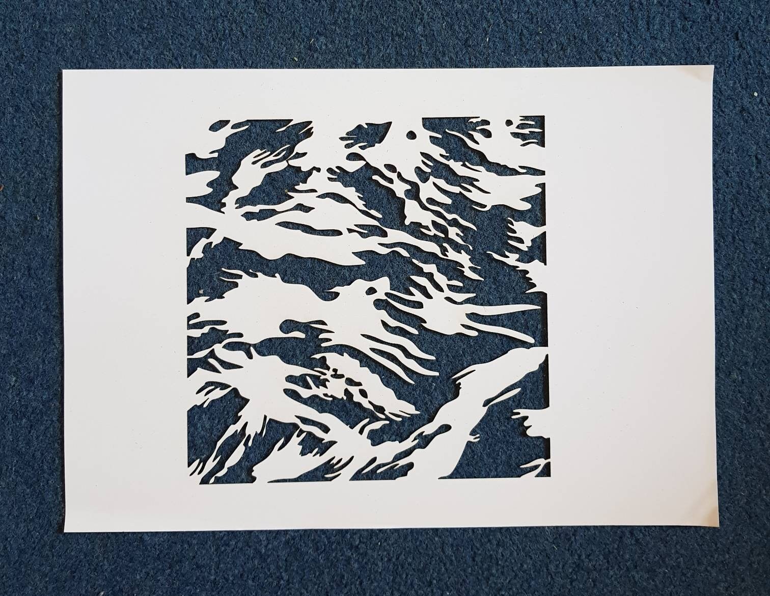 A4 Crazy stripes pattern stencil laser cut from mylar | Etsy