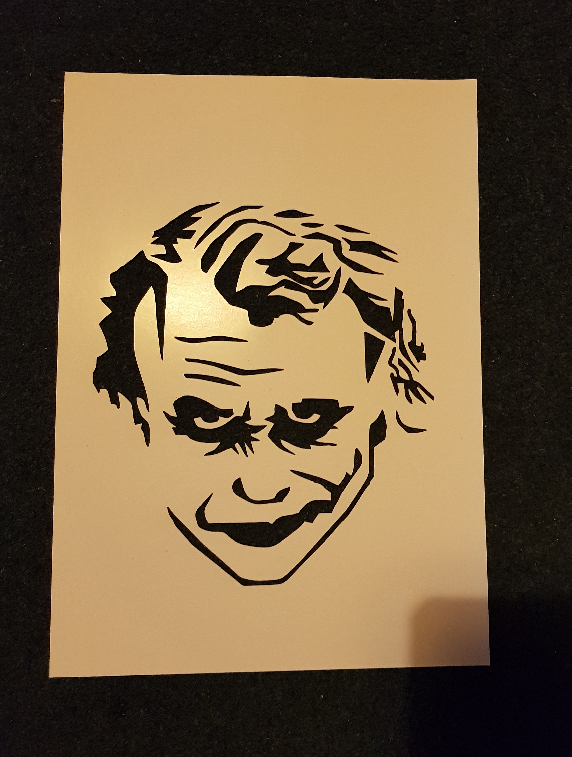 Heath Ledger Joker Pumpkin Stencil