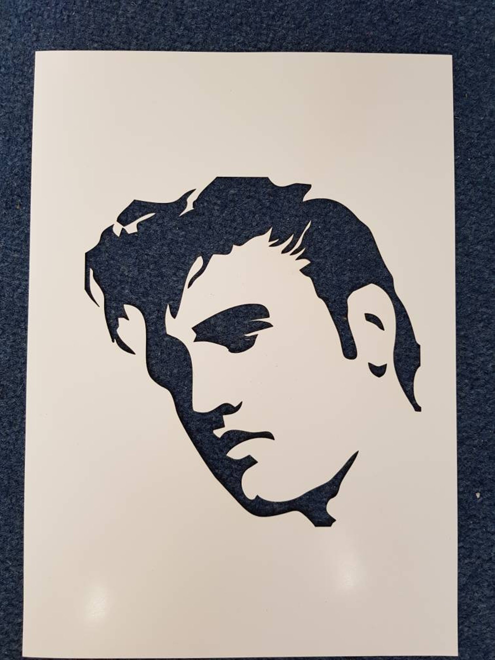 A4 Elvis stencil laser cut from mylar | Etsy