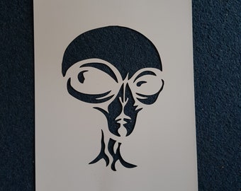 Alien Head Drawing - Etsy