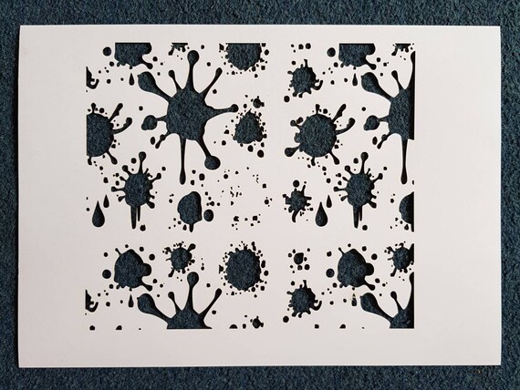 A4 Blood Splat Stencil Laser Cut From Mylar | Etsy