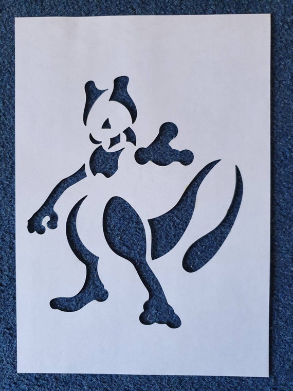 Mewtwo Stencil