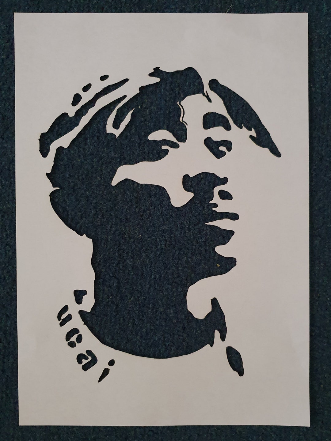 A4 Tupac Stencil Laser Cut Precision - Etsy