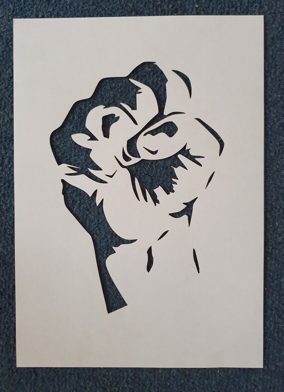 A4 Fist Stencil Lasercut Precision - Etsy