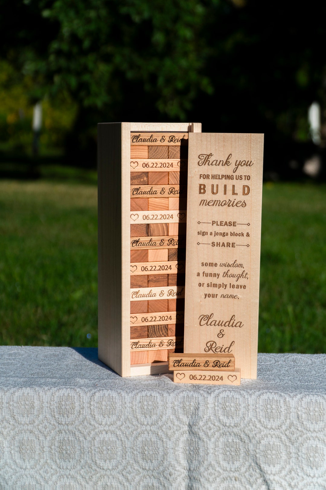 Luxury 54-138 Blocks Wedding Guest Book Alternative - 5th Anniversary ...