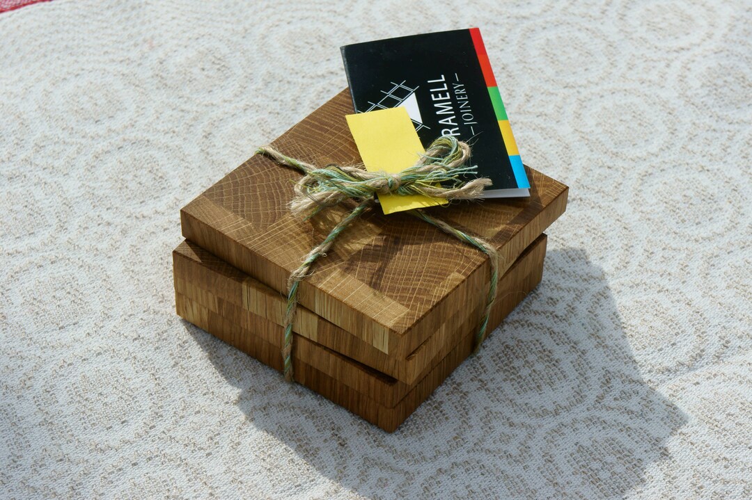 Oak Coasters - Wood Tea Cup Pad - Mug Coasters - Handmade Coasters - Etsy