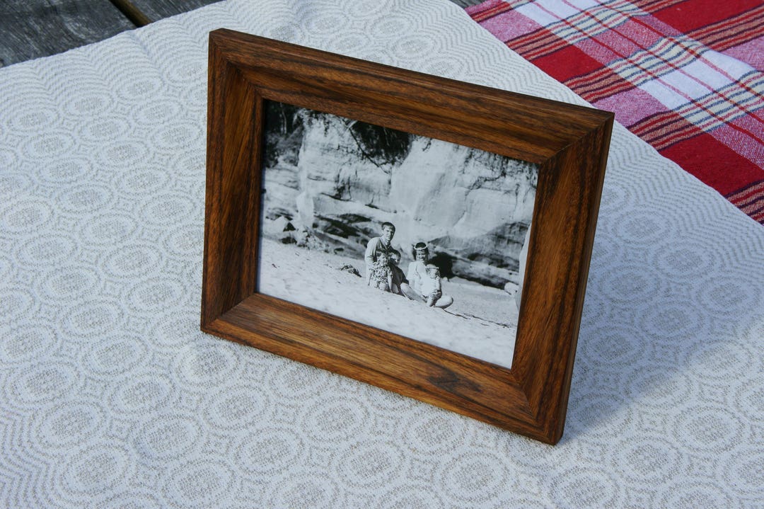 Wood Photo Frame - Zebrano Picture Frame - Handmade Photo Frame ...