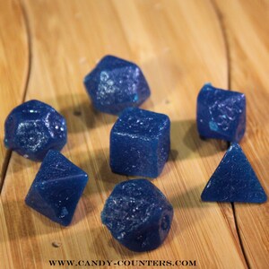 Blue Raspberry Candy Dice Play Set, Kohakutou Candy, Tabletop Gaming ...
