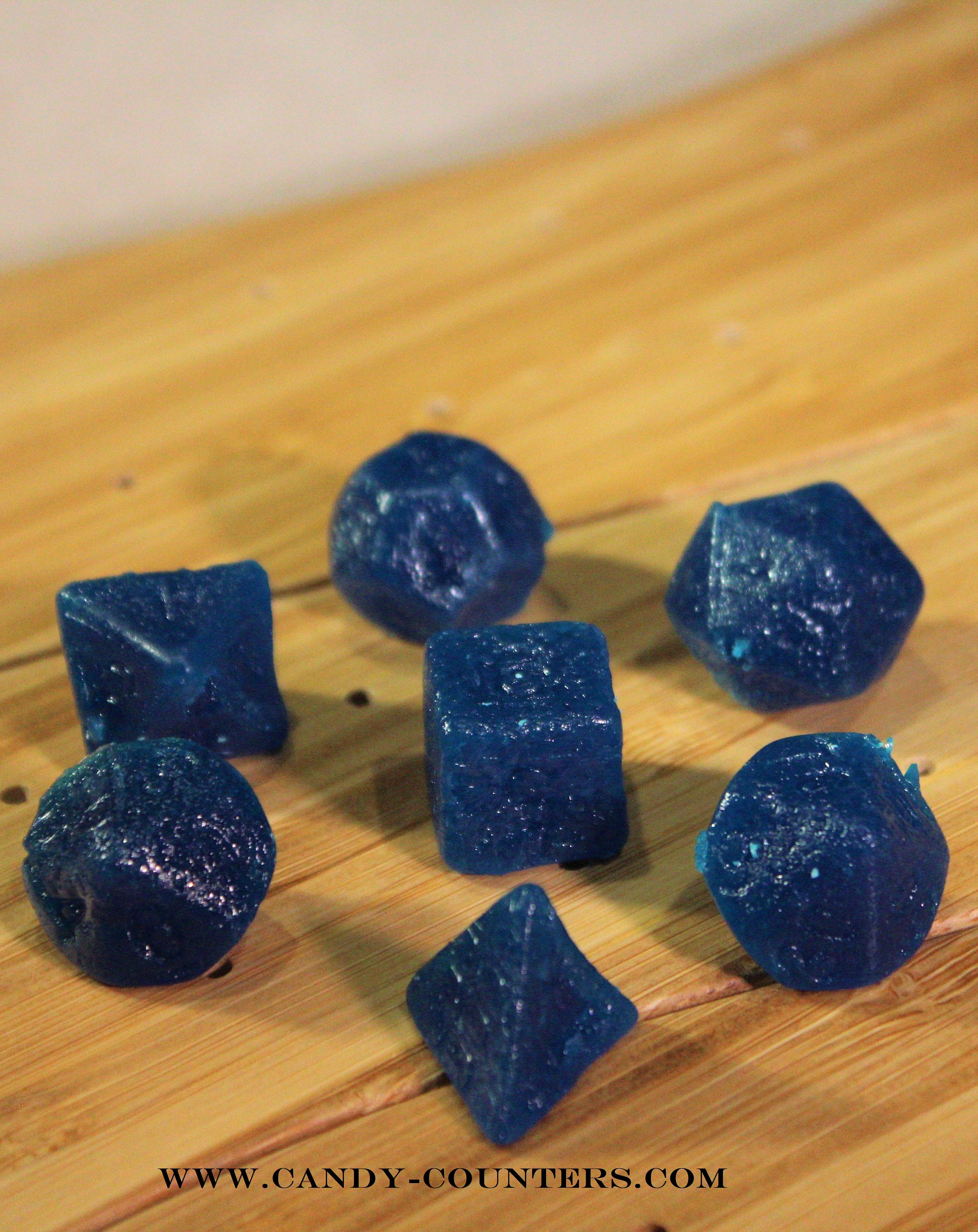 Blue Raspberry Candy Dice Play Set, Kohakutou Candy, Tabletop Gaming ...