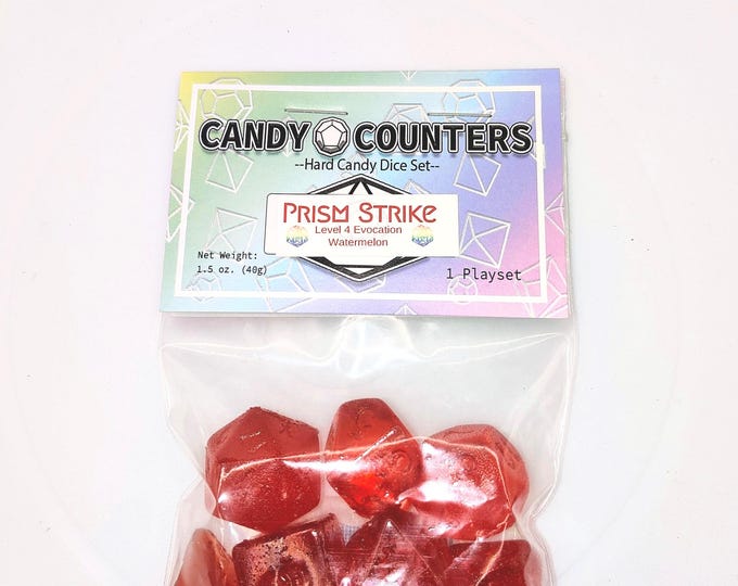 Prism Strike, Watermelon HARD CANDY DICE Playset Diabetic Dice, Isomalt ...