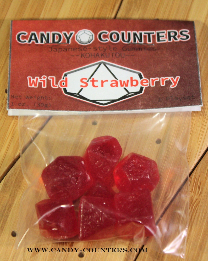 Wild Strawberry Candy Dice Play Set, Kohakutou Gummies, Dungeons and ...