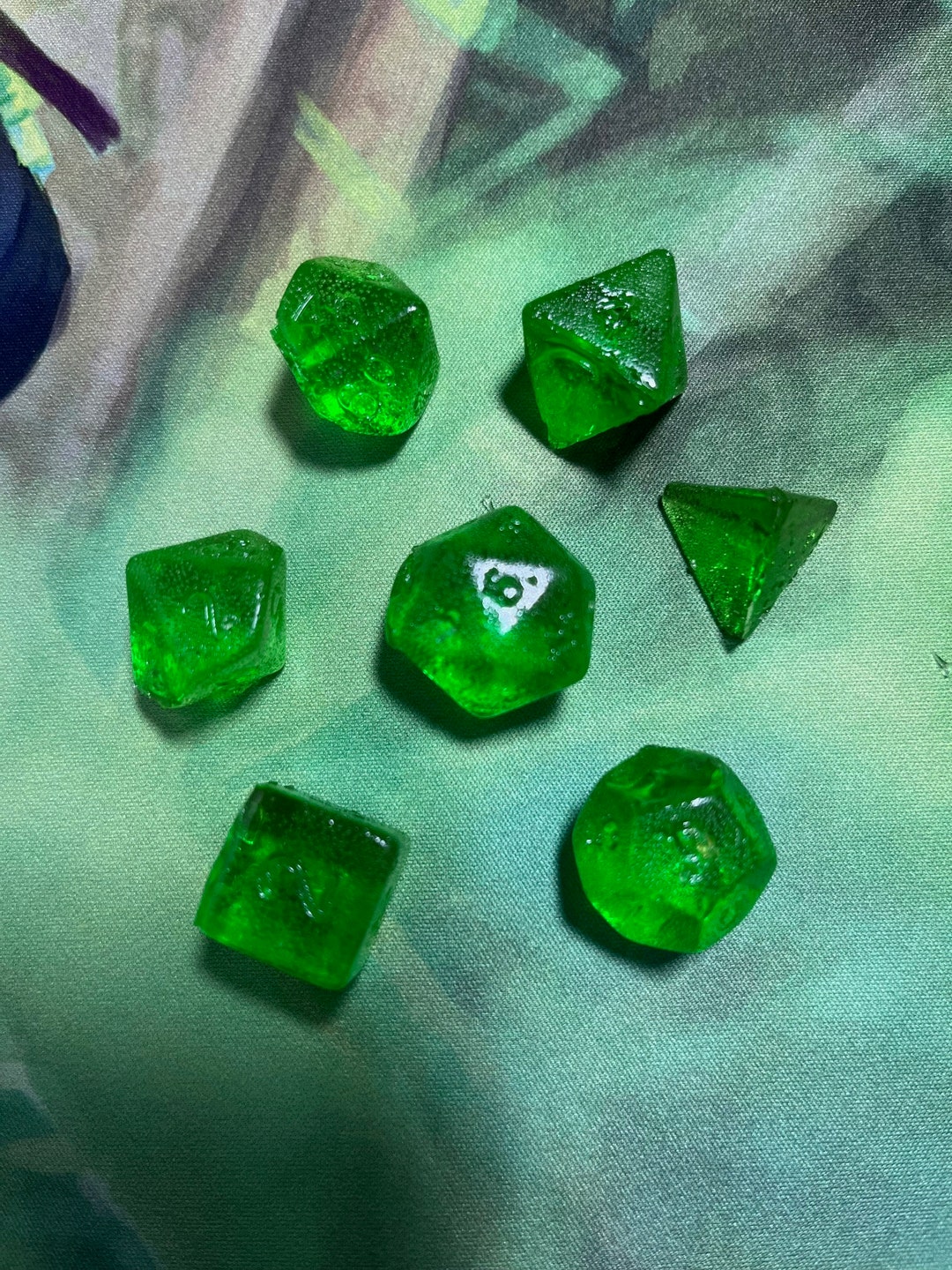 Lemon Limeade HARD CANDY DICE Playset, Glass Counters, Isomalt Hard ...