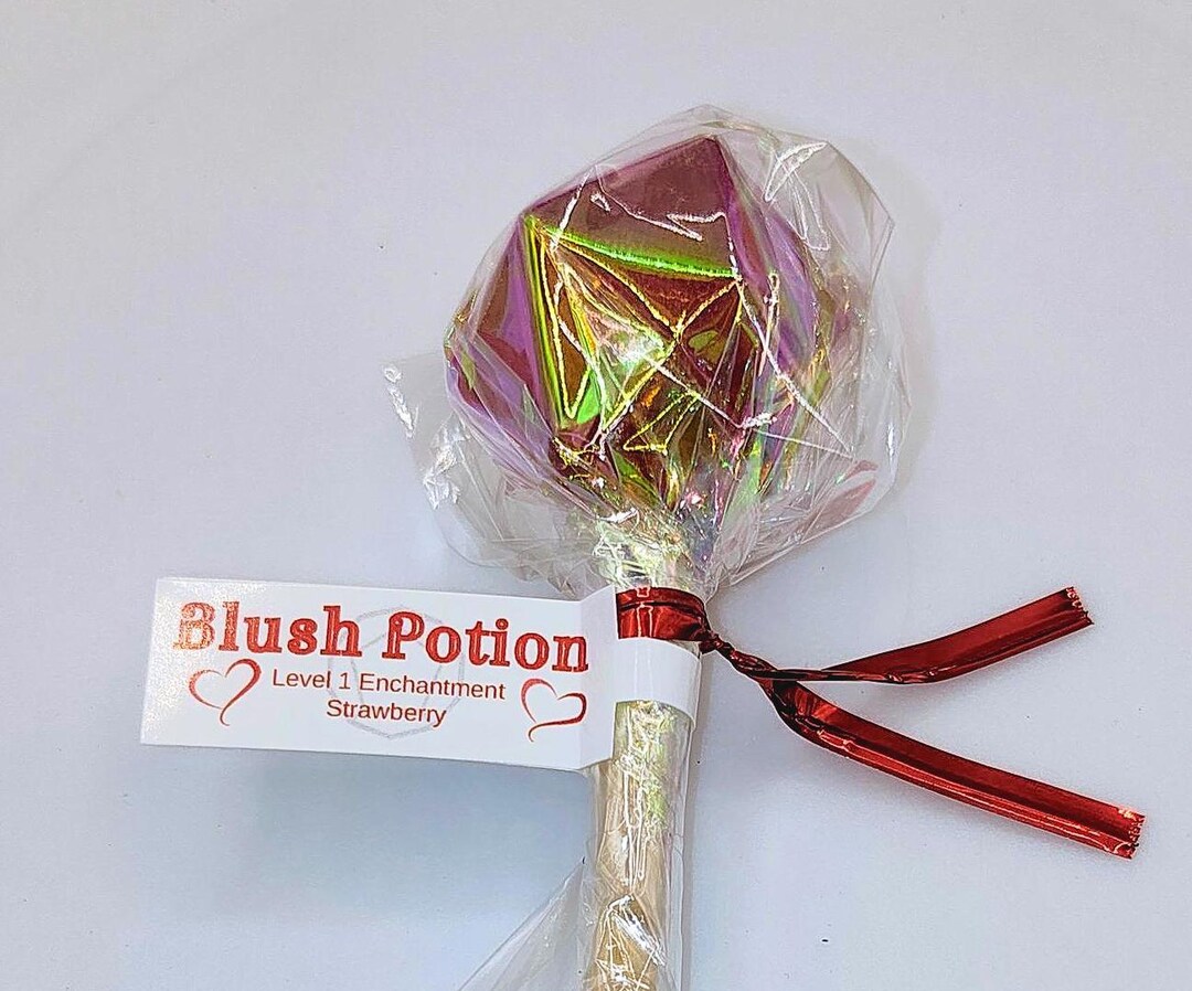 Blush Strawberry D20 LOLLIPOP Diabetic Candy, Isomalt Bead Counters ...