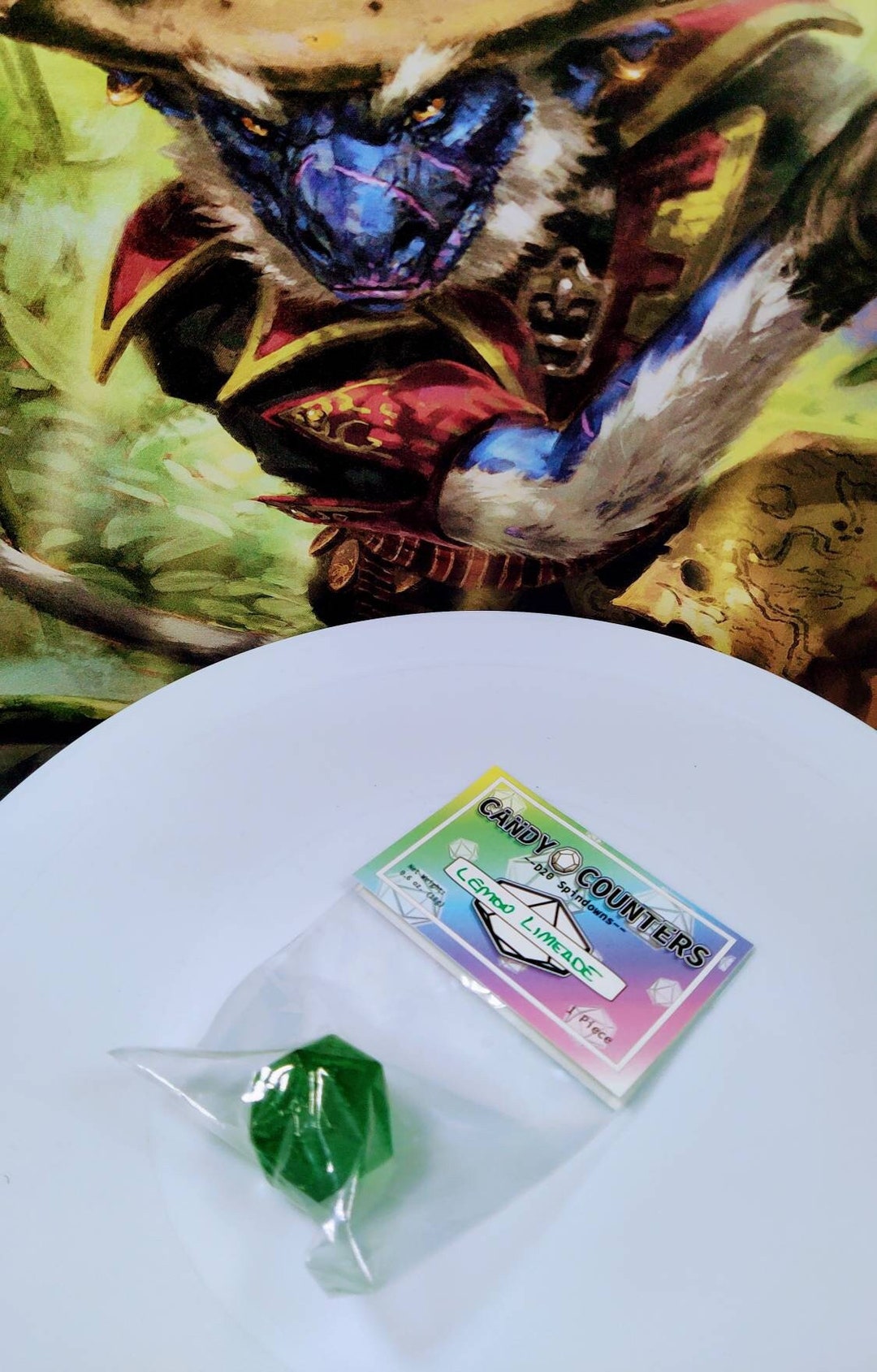 Green Apple D20 SPINDOWN Diabetic Candy, Isomalt Bead Counters, Edible ...