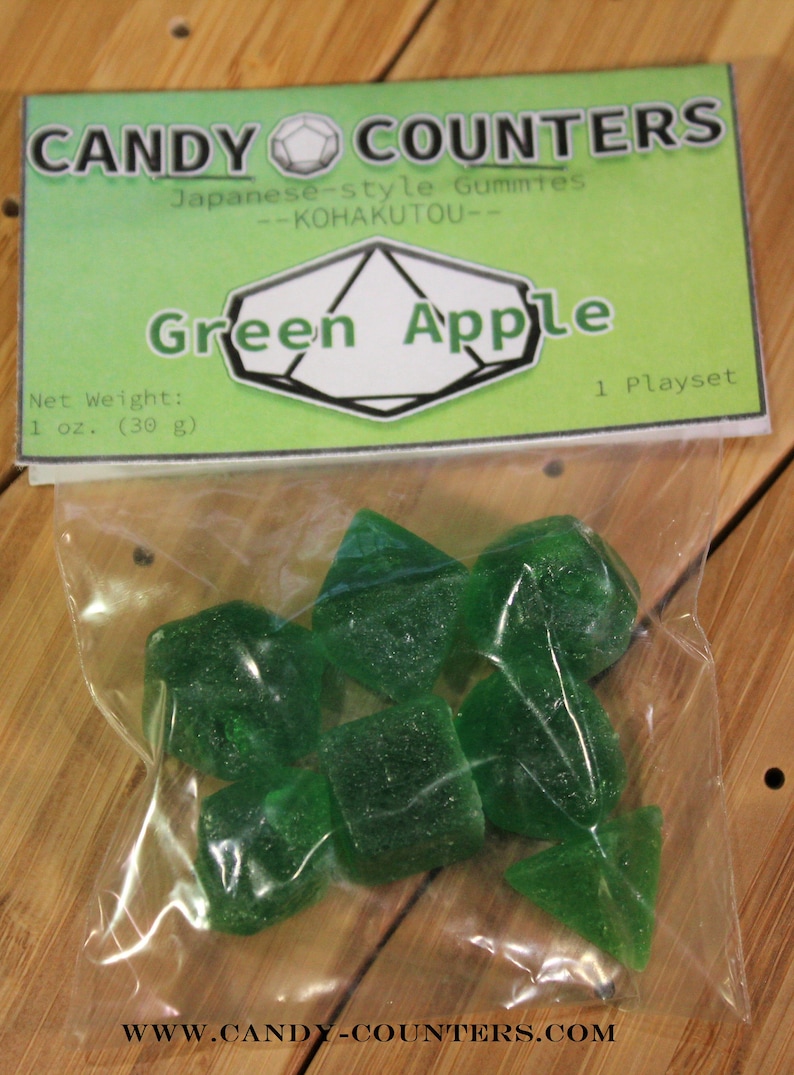 Green Apple Candy Dice Set, Kohakutou Gummies, Magic the Gathering ...