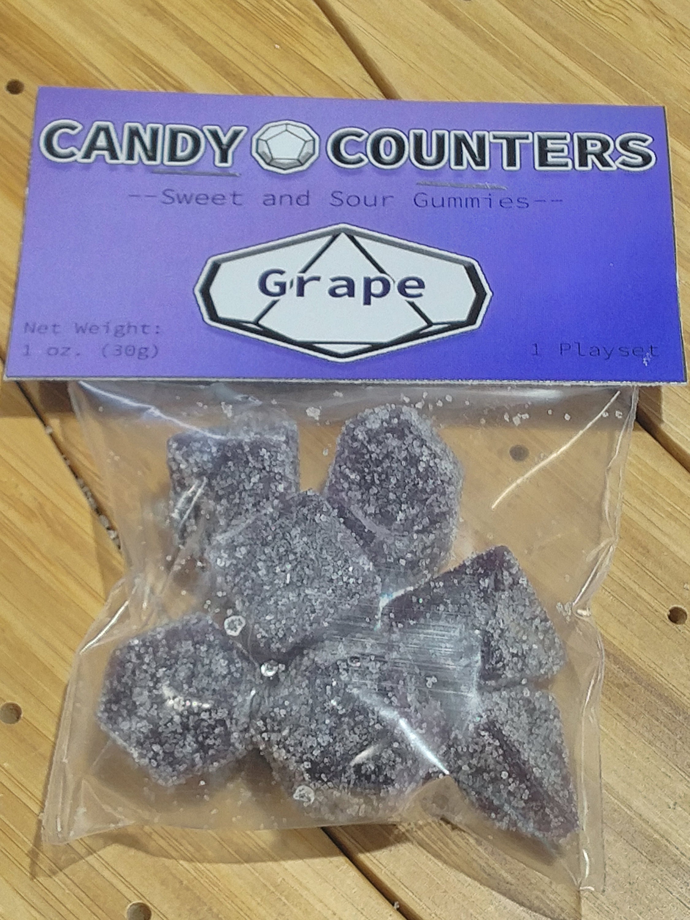 Purple Grape Candy Dice Play Set Sweet and Sour Gummies | Etsy