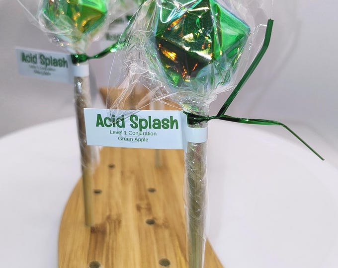 Acid Splash, Green Apple D20 LOLLIPOP Diabetic Candy, Isomalt Candies ...