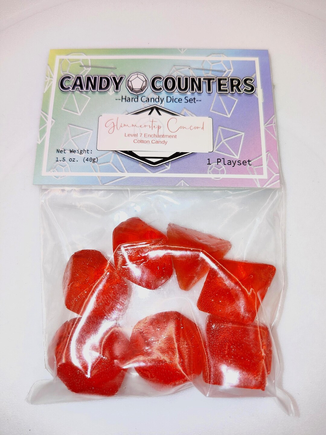 Glimmerstep Concord Cotton Candy HARD CANDY DICE Playset Diabetic ...