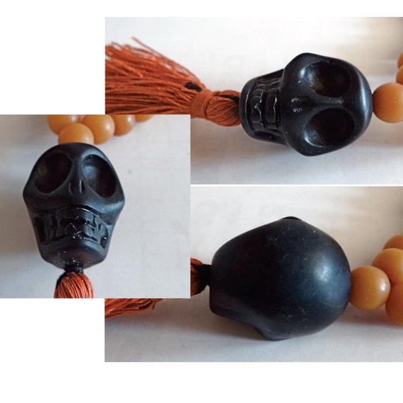 COLLIER MALA BAKÉLITE And Death Head; 2000s; For Her … - Gem