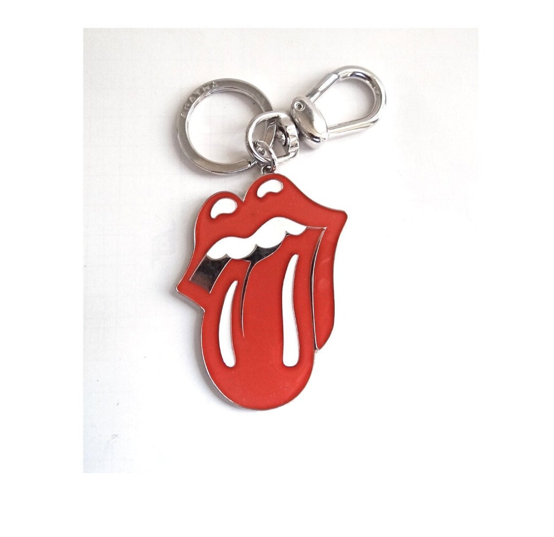 ROLLING STONES Keychain, Agatha Signed Tongue Pattern Keychain, Vintage ...
