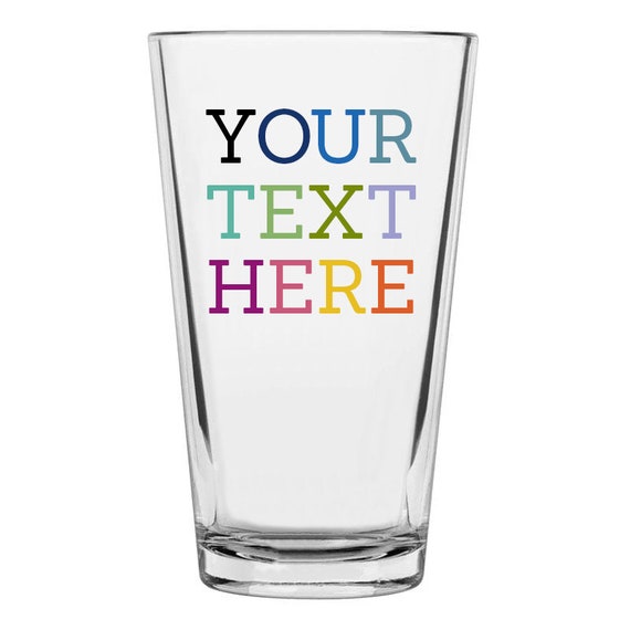 Personalized Printed Pint Glass Custom Beer Glass Groomsman | Etsy