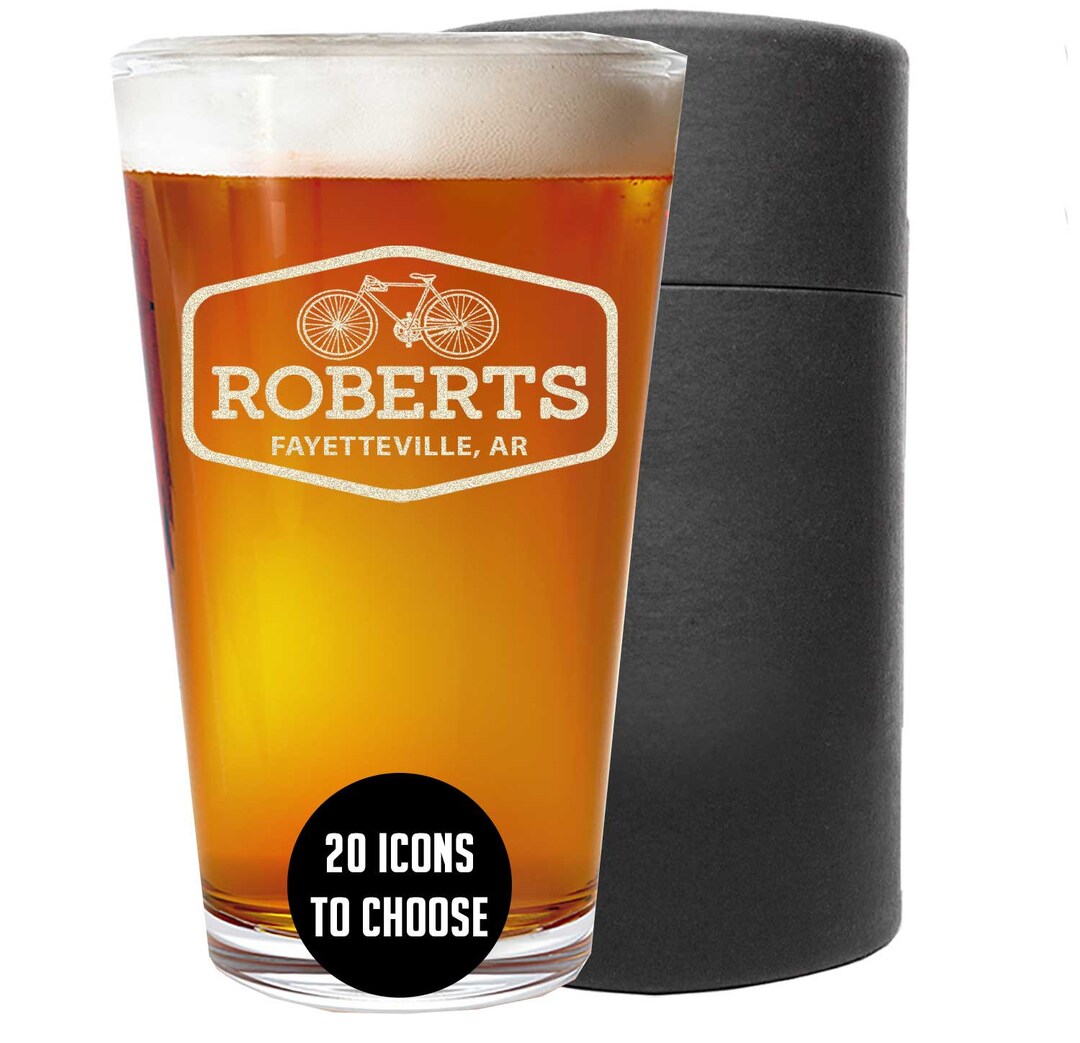Personalized Etched Pint Glass-groomsman Gifts / Birthday Gifts / Gifts ...