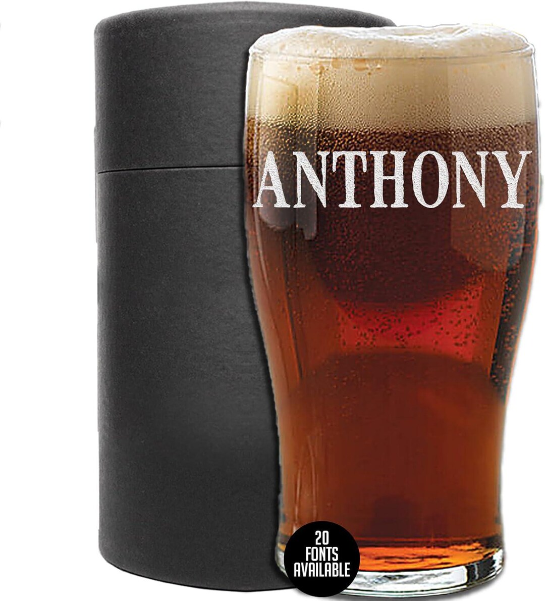 Personalized Etched Pub Pint Glass, Custom Beer Glass, Gifts for Him ...