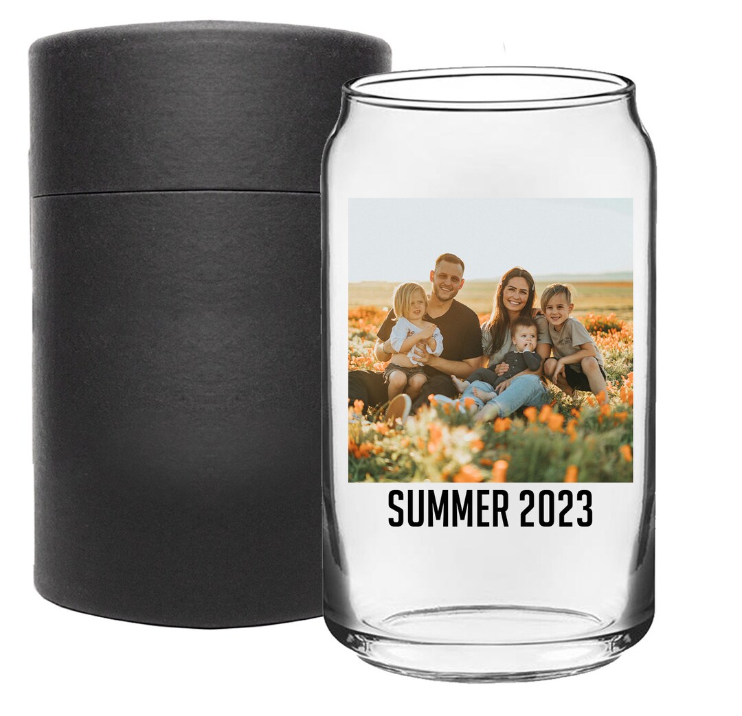 Personalized Photo Printed Beer Can Glass 16oz, Custom Beer Glass ...