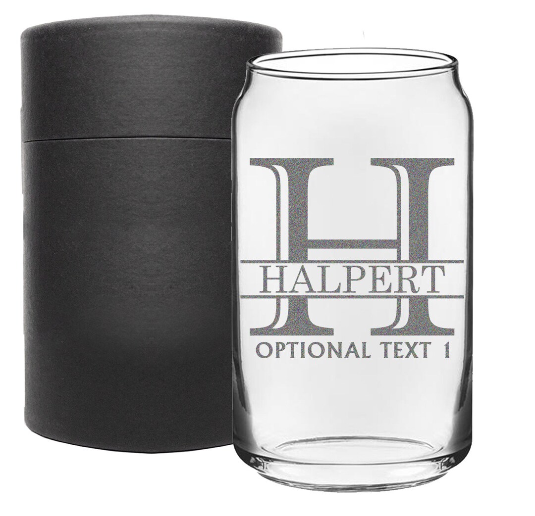 Personalized Etched Beer Can Glass 16oz / Custom Beer Can Glass / Craft ...