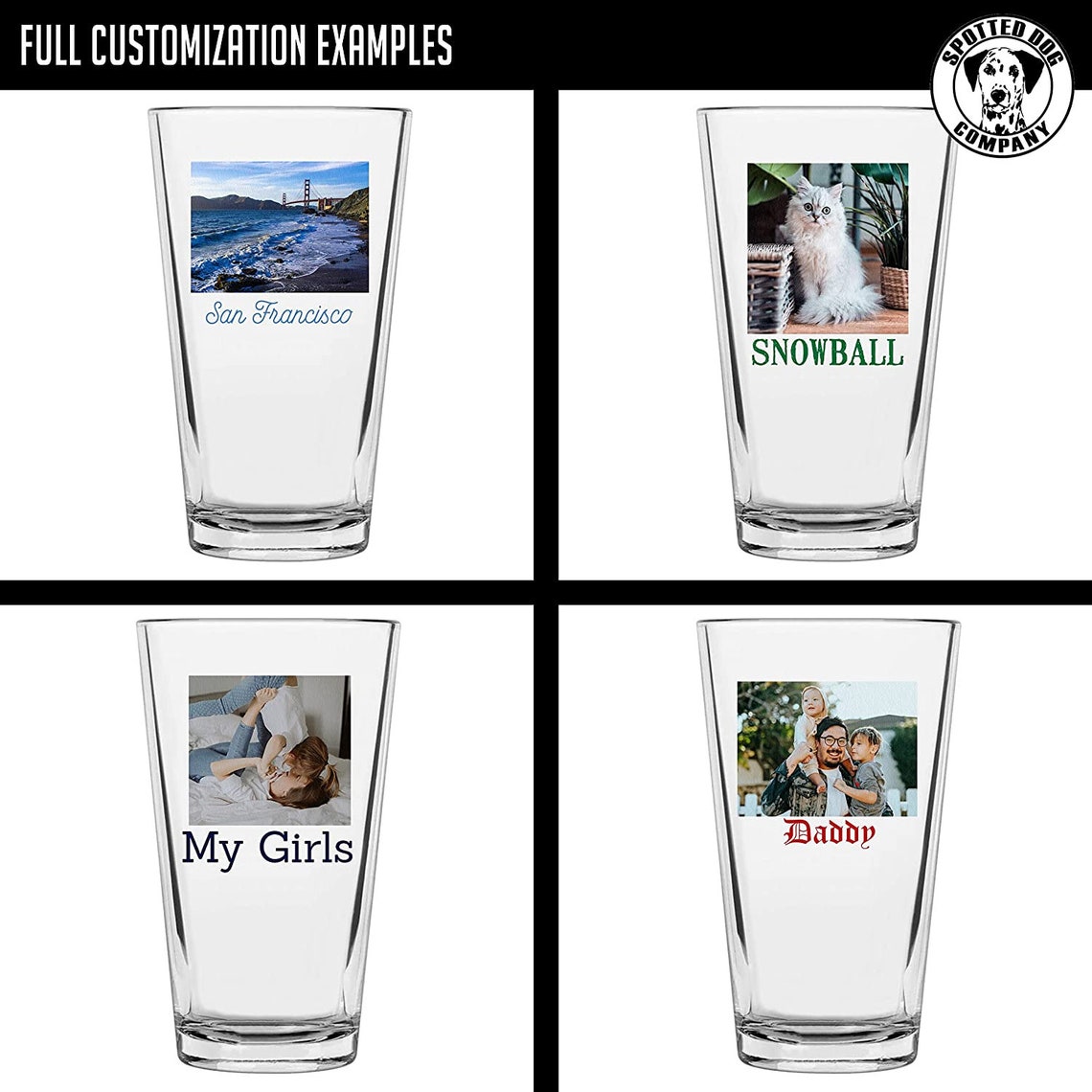 Personalized Printed Pint Photo Glass Custom Beer Glass - Etsy