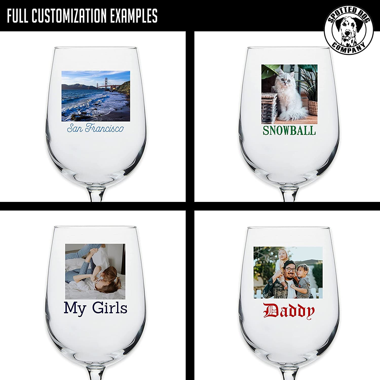Personalized Photo Printed 16oz Stemmed Wine Glass Custom - Etsy