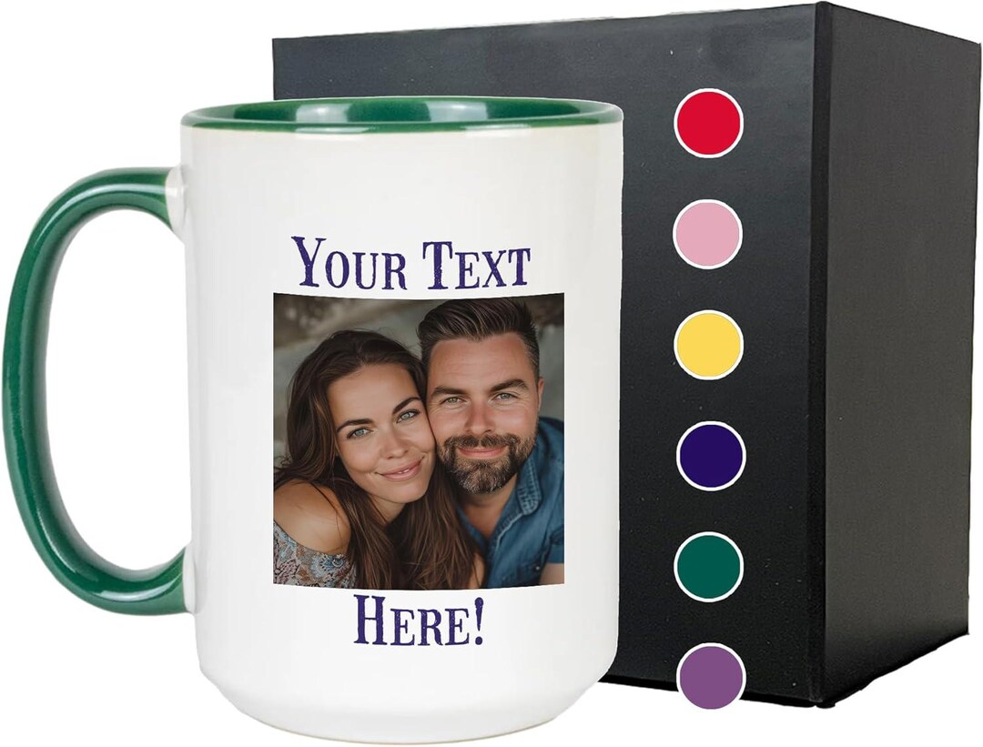 Personalized Coffee Mug With Your Custom Photo, Text, Message 15 Oz ...