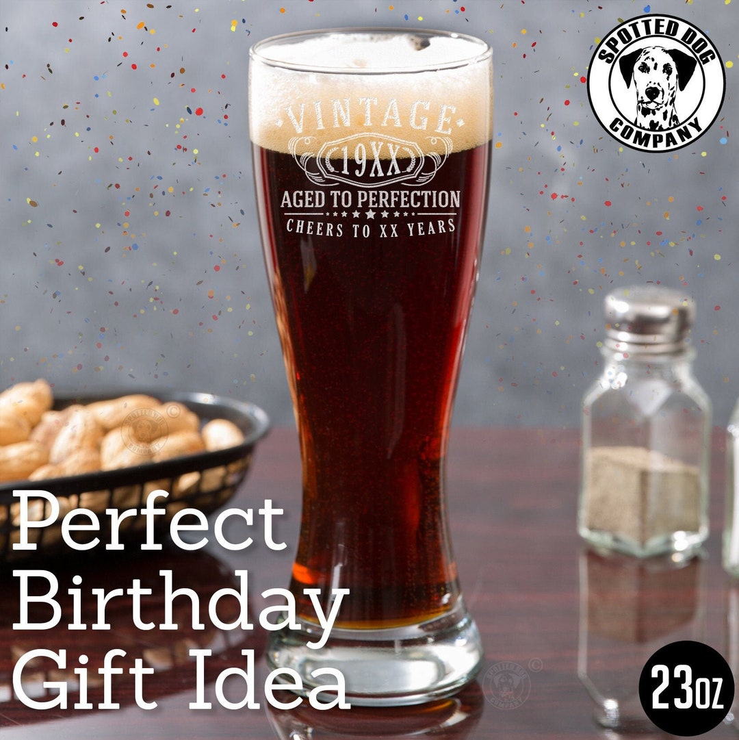 Personalized Etched 23oz Pilsner Glass | Custom Beer Glass / Beer Gifts ...