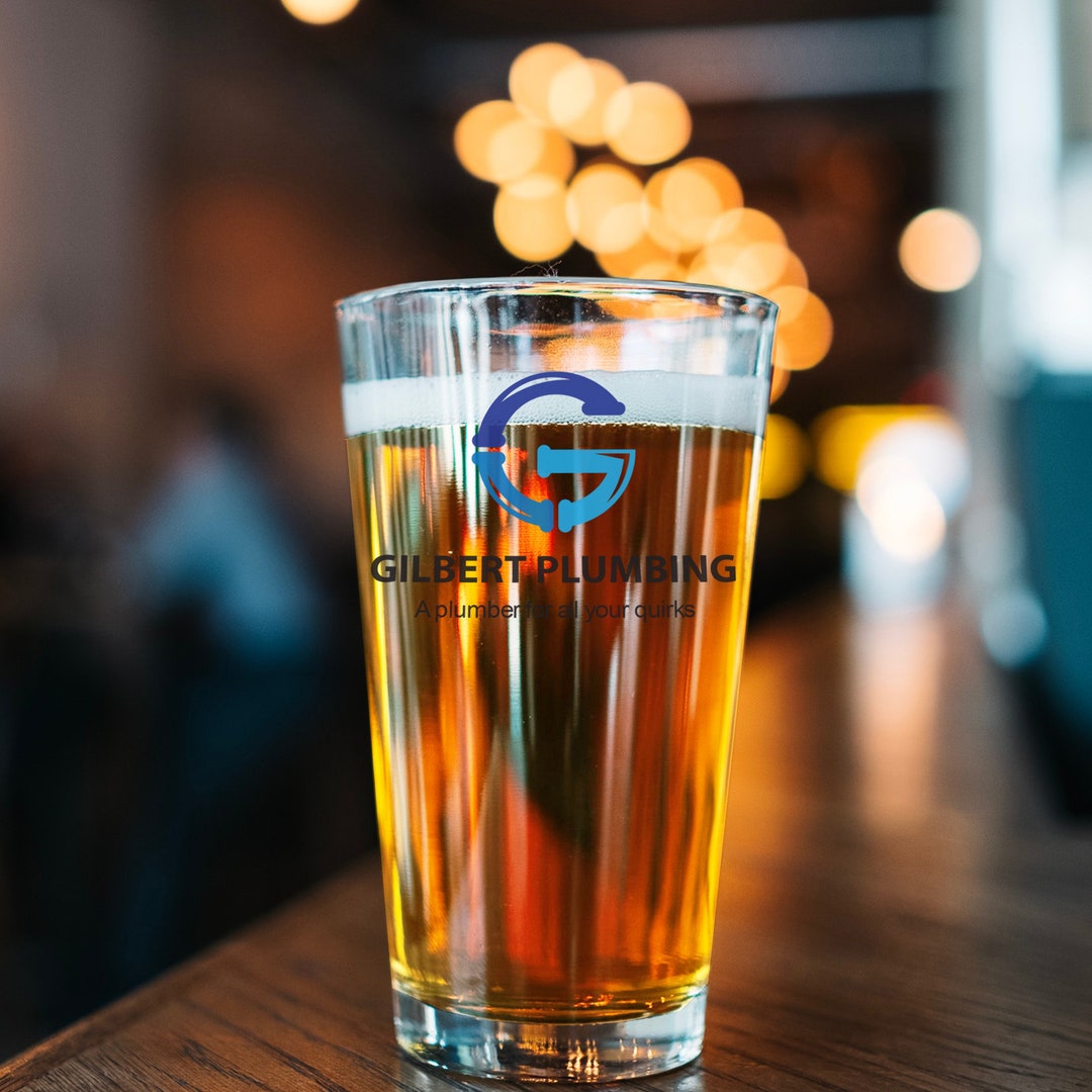 Personalized Printed Pint Logo Glass , Company Logo, Personalized Logo ...