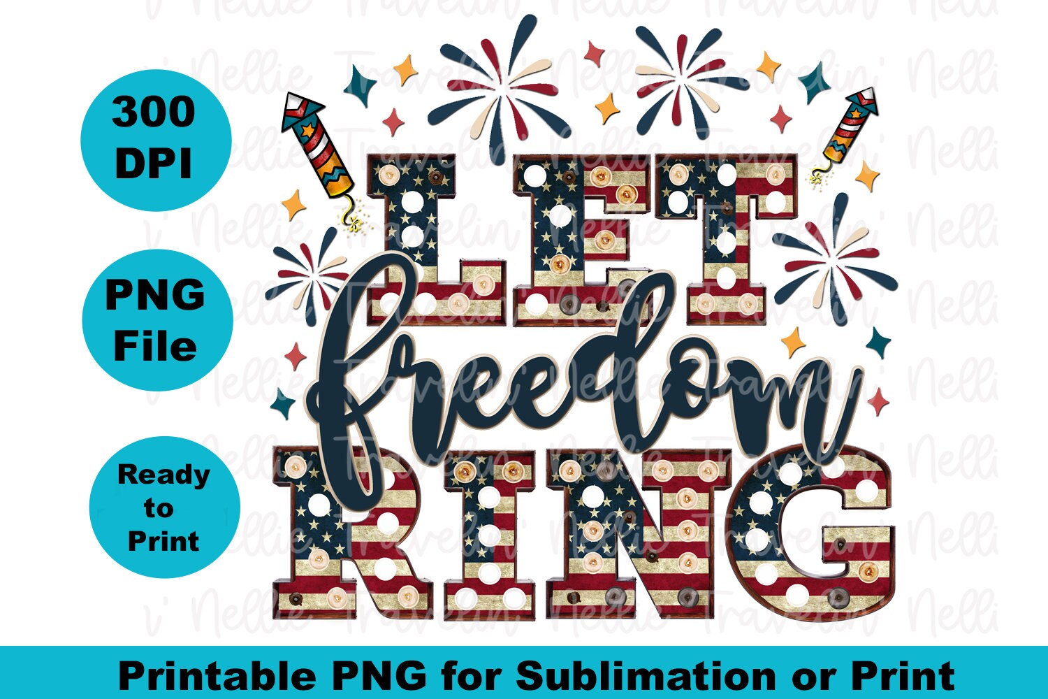 Let Freedom RIng USA Patriotic America Celebration Flag | Etsy