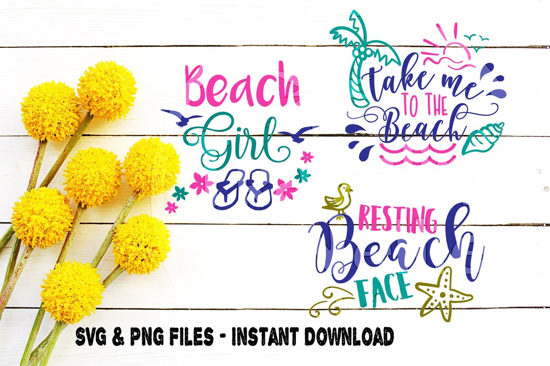 Beach SVG Bundle 3 Beach Girl Svg Resting Beach Face Svg - Etsy