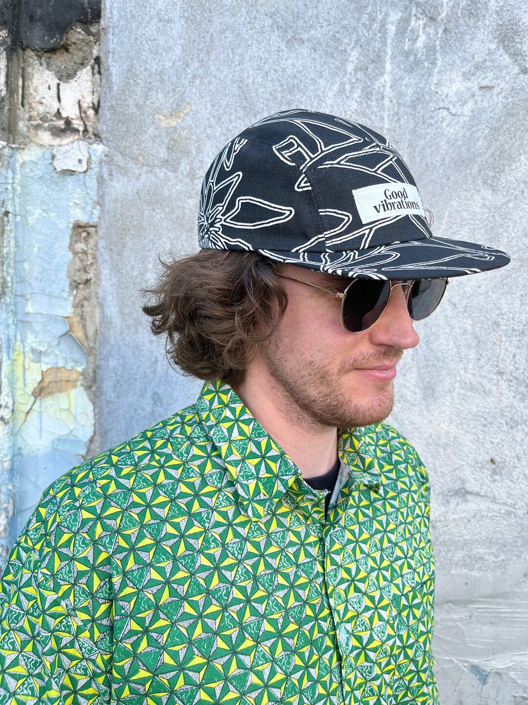 Cotton Surf Skate Inspired 5-panel Cap, Adjustable Strapback, One Size ...