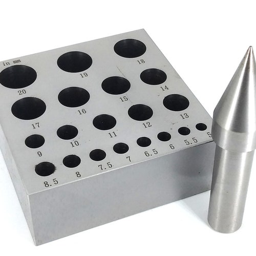 Pear Shape Bezel Forming Block With Punch 17 Degrees 4mm to - Etsy